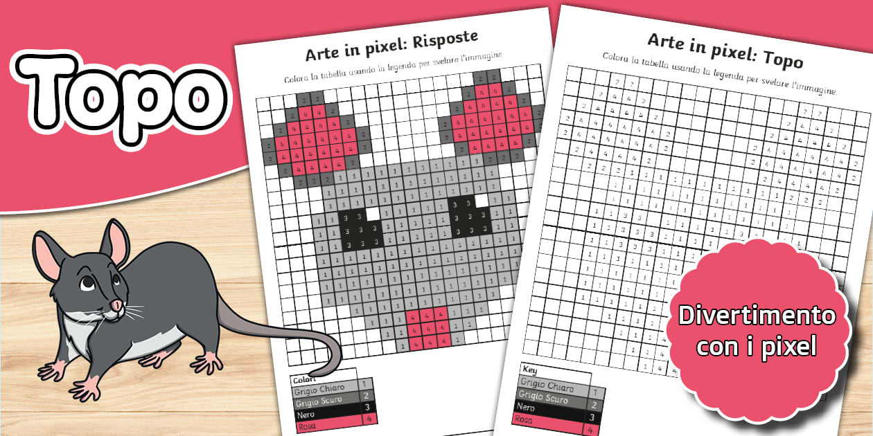 * NEW * Arte in pixel: Topo - Twinkl Italia (teacher made)