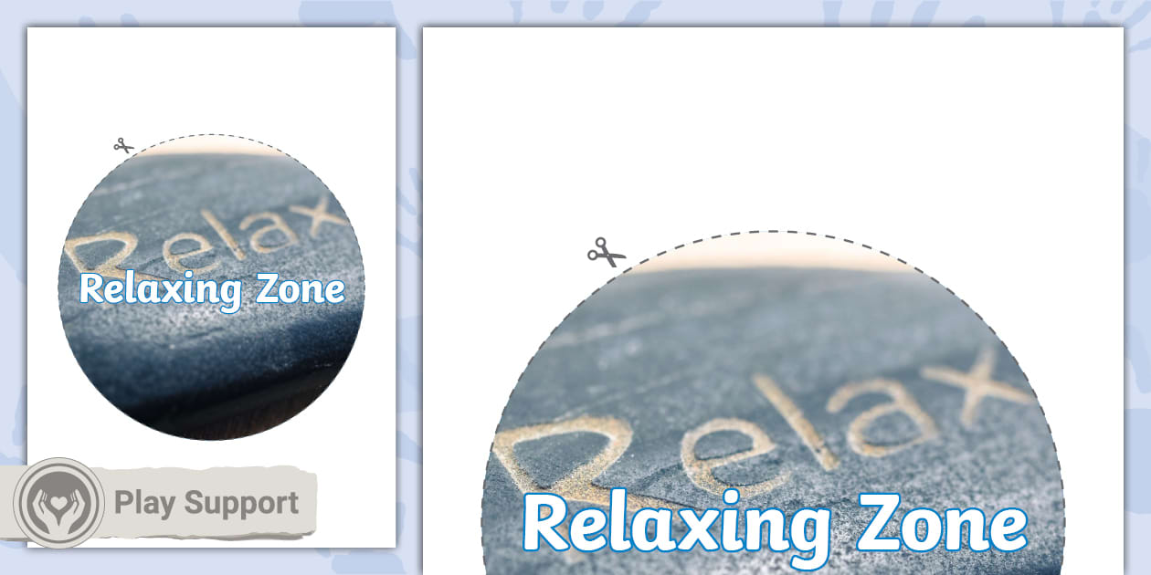 Relaxing Zone Play for All Ages Cut-Out Photo Display Poster