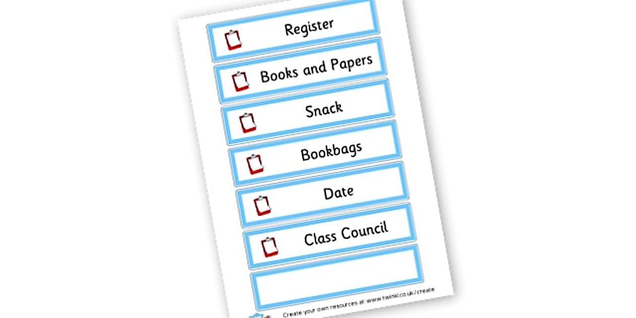 Monitor List - Classroom Signs & Label Primary Resources.