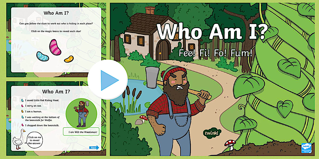 Fee! Fi! Fo! Fum! Who Am I? PowerPoint (teacher made)