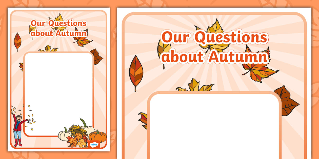 Our Questions about Autumn Display Poster (teacher made)