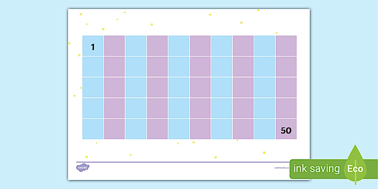 👉 Blank Grid 1-50 | KS1 Maths