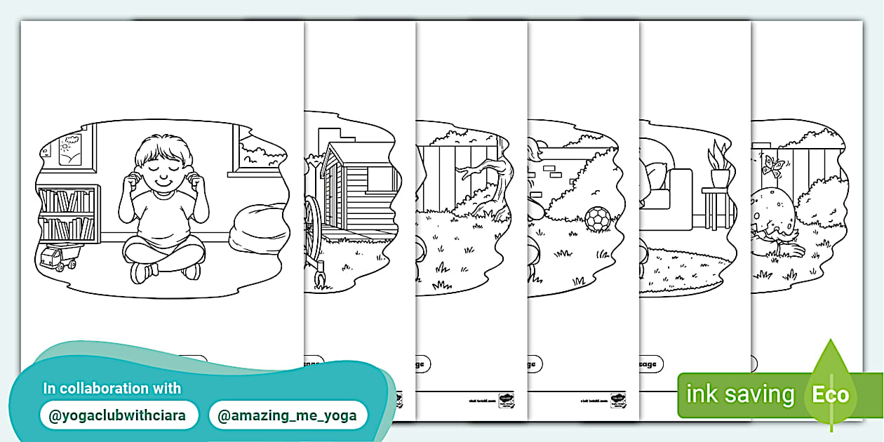 Yoga Coloring Pack (teacher made) - Twinkl