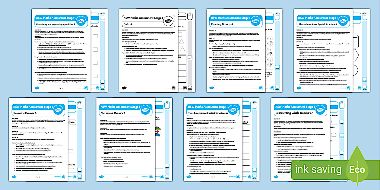 Maths Assessment NSW Curriculum- Stage 1 A Resource Pack