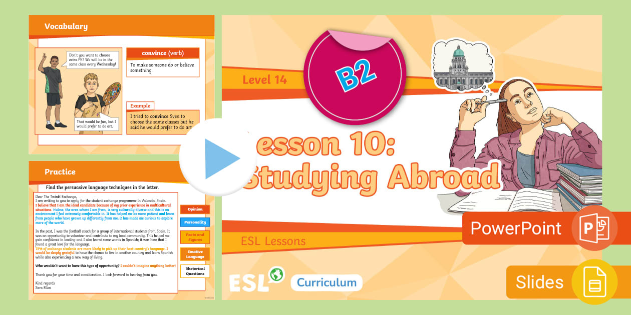 ESL Level 14 Lesson 10 Application Letter