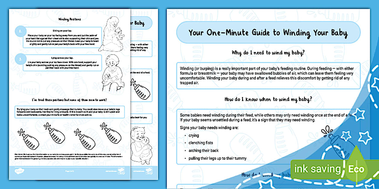 FREE! - Your One-Minute Guide to Winding Your Baby - Twinkl