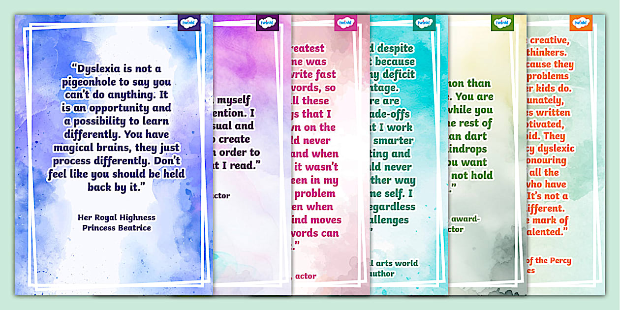 Dyslexia Awareness Month: Inspirational Quotes - Twinkl