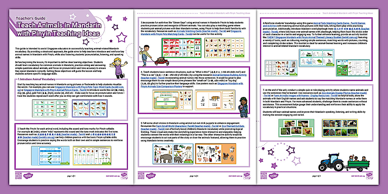 Teach Animals in Mandarin with Pinyin Resources - Twinkl