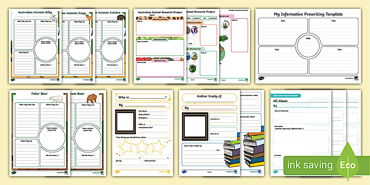 Project Report Writing Templates for F-2 - Primary Resources