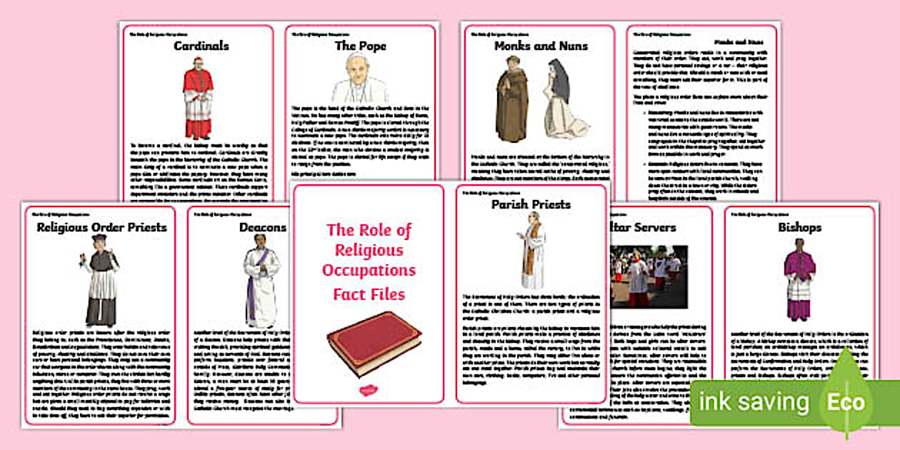 Catholic The Role Of Religious Occupations Fact Cards