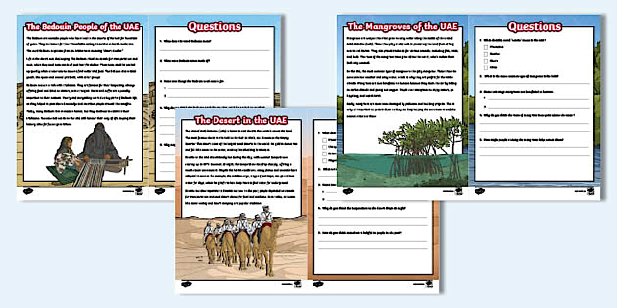 UAE Themed 60 Second Reads Set 4