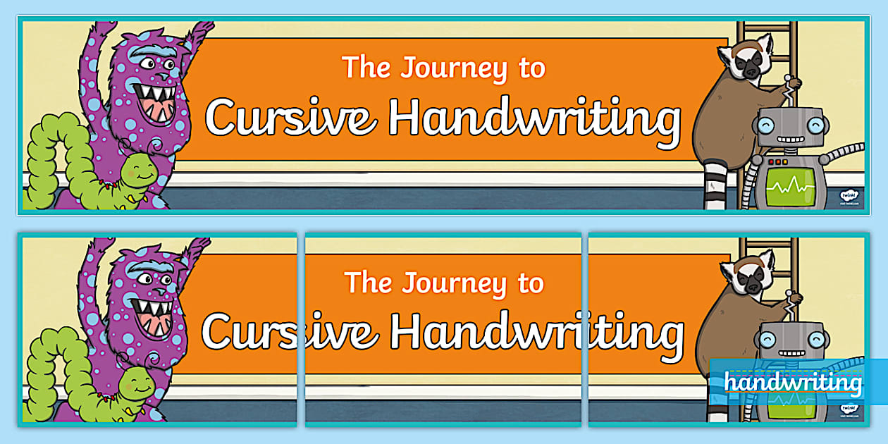 Cursive Handwriting Display Banner (Lehrer gemacht) - Twinkl