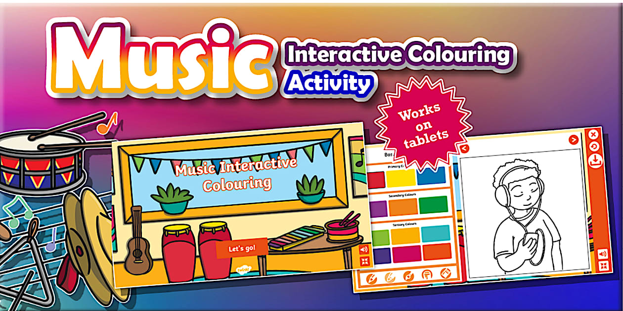 Foundation Phase Life Skills - Music - Interactive Colouring (CAPS Aligned)
