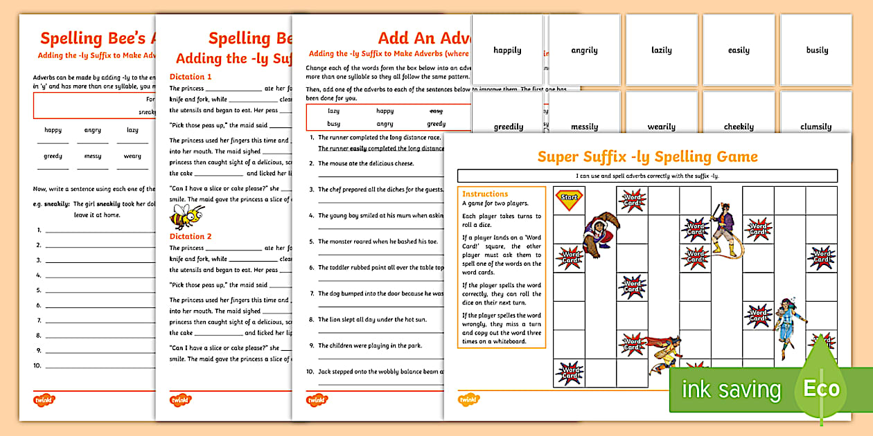 Adding the -ly Suffix to Make Adverbs | Parent Home Teaching