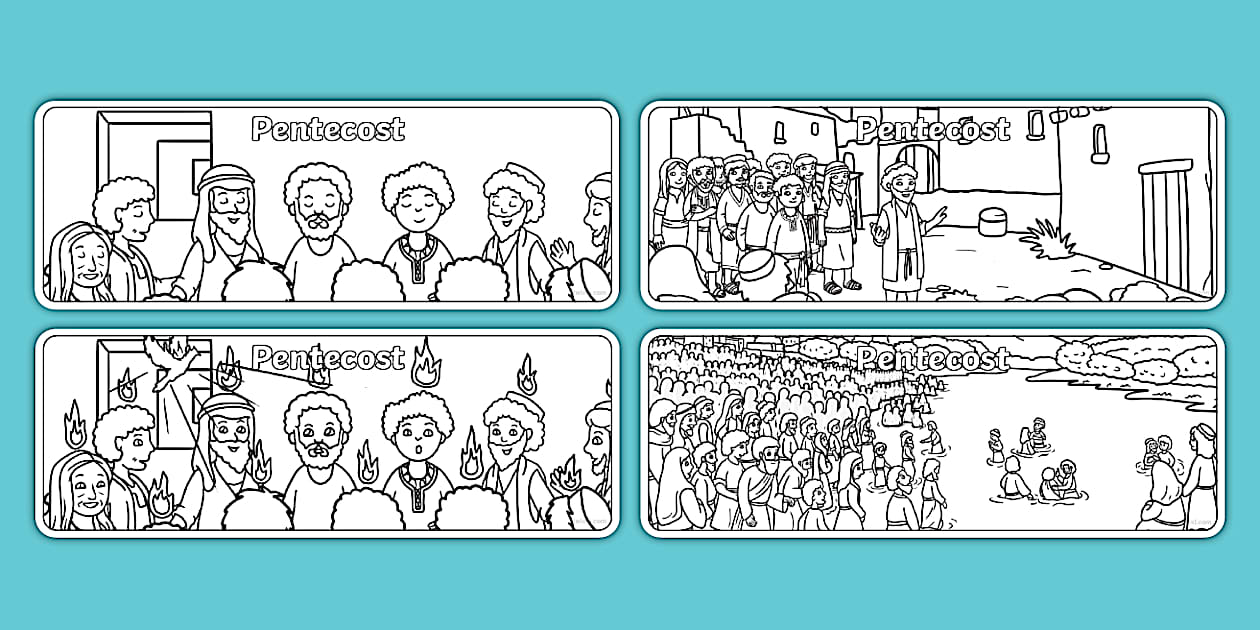 Pentecost Colouring Bookmarks (Teacher-Made) - Twinkl