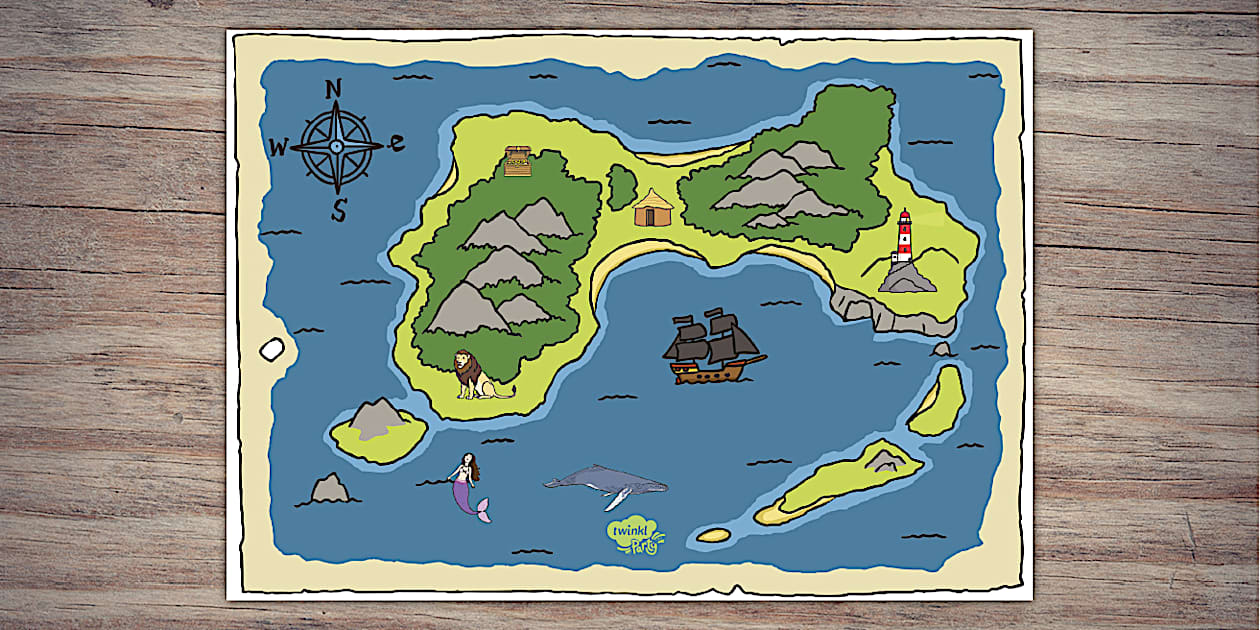 Pirate Treasure Map Printable | Twinkl Party (teacher made)