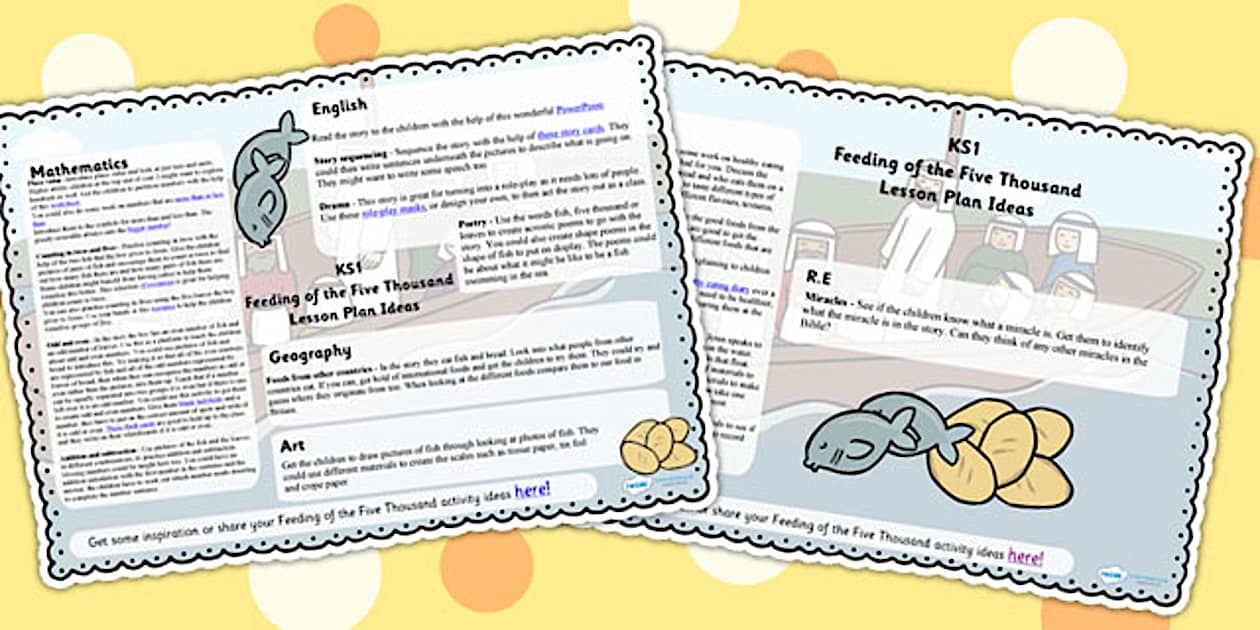 Feeding of the Five Thousand Lesson Plan Ideas KS1 - lesson plan