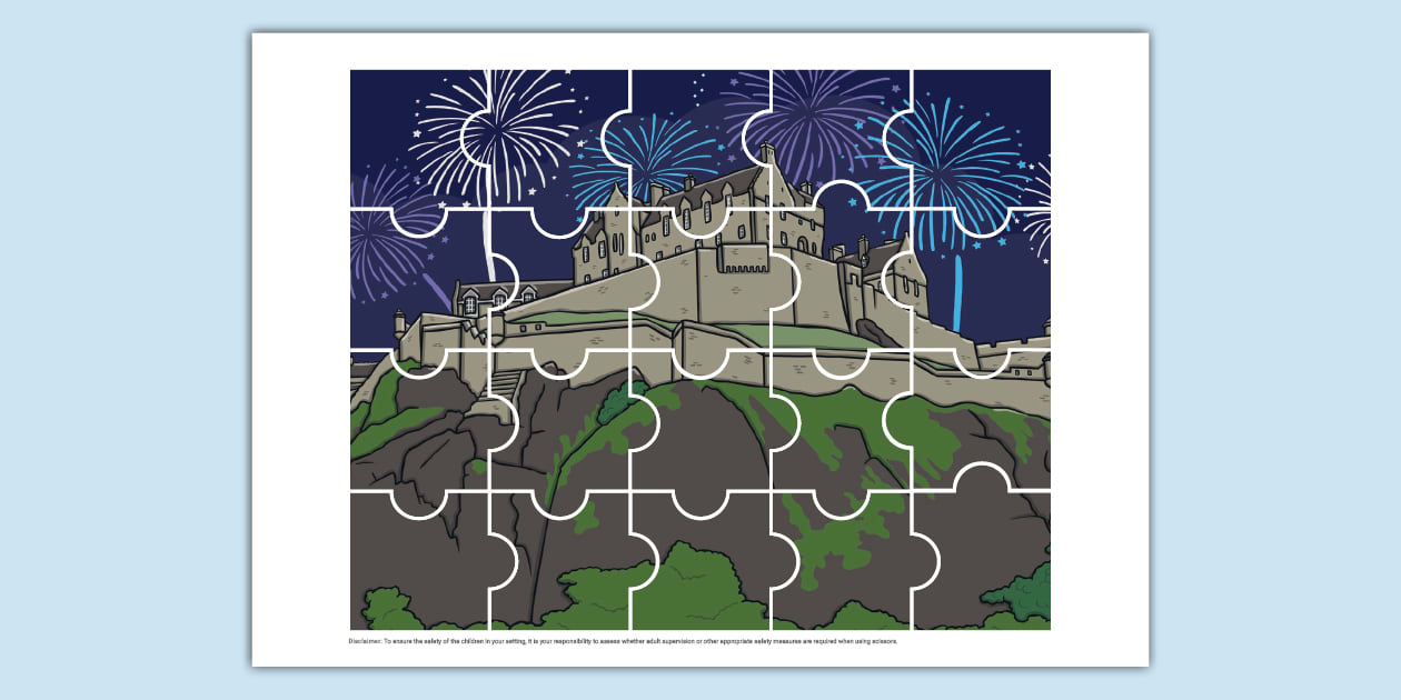 Edinburgh Castle Jigsaw Puzzle (Teacher-Made) - Twinkl