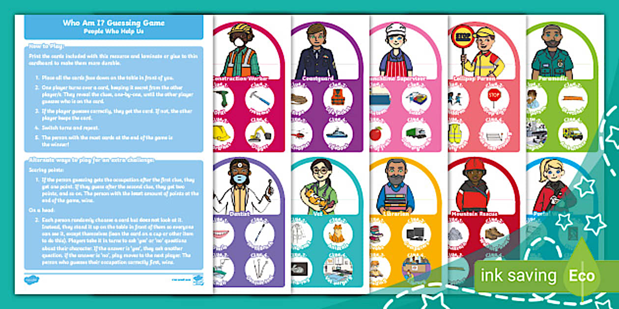 Who Am I Guessing Game