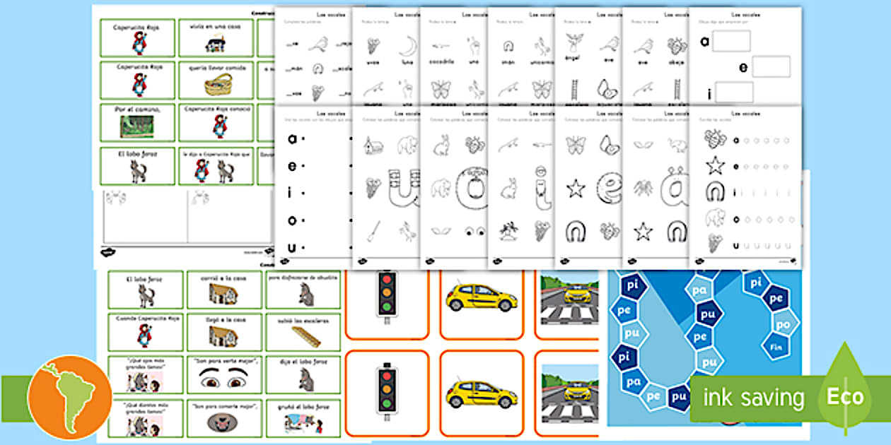 Paquete materiales de refuerzo escolar lenguaje - 1er grado