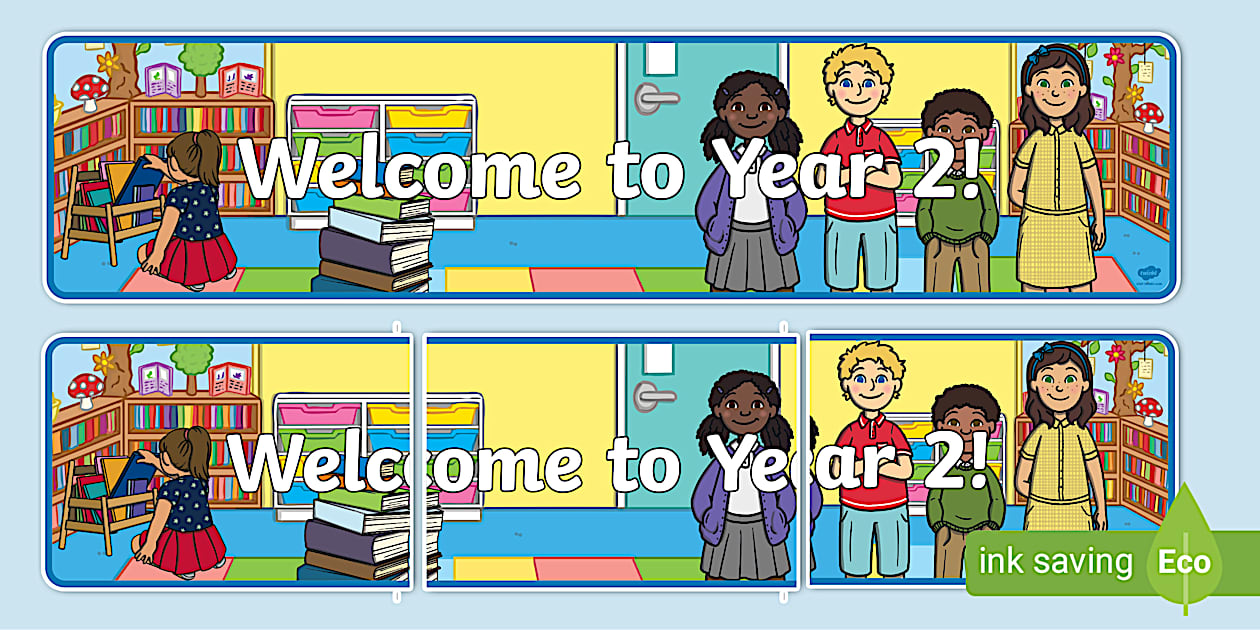 👉 Year 2 Welcome Door Signs (teacher made) - Twinkl