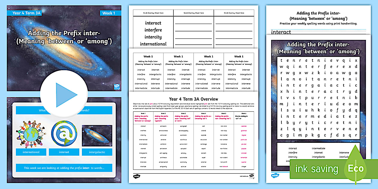 Year 4 Term 3A Week 1 Spelling Pack (teacher made) - Twinkl
