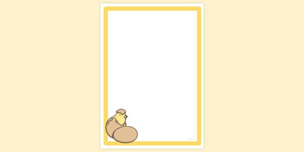Hatching Chick Page Border | Page Borders | Twinkl Resources