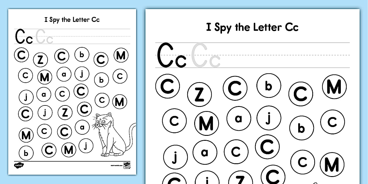 I Spy the Letter Cc Activity - Alphabet - ELA - Twinkl
