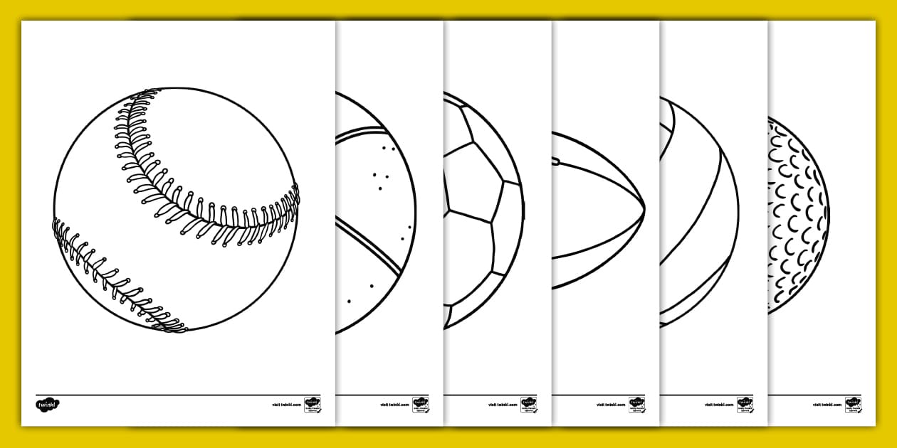 Sports Balls Templates (teacher made) - Twinkl