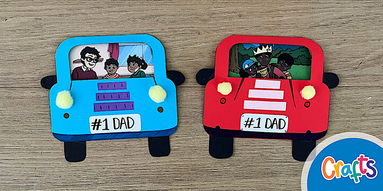 Personalised Father's Day Car Card - Twinkl
