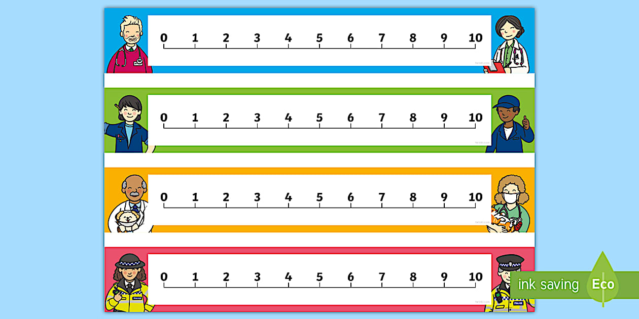 People Who Help Us Number Line (0-10) (teacher made)