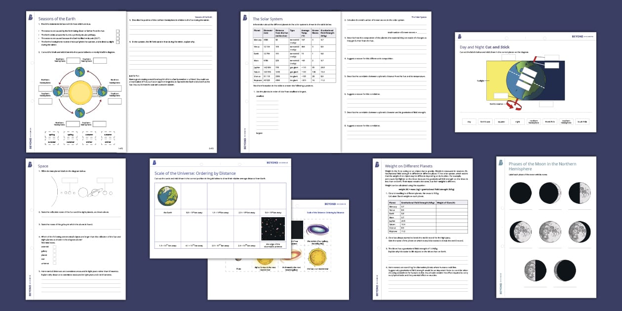 KS3 Space Homework Pack KS3 Beyond Science (teacher made)