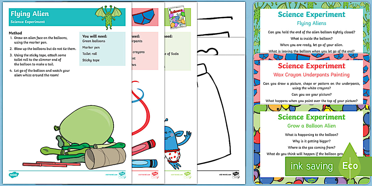 Science Experiments Resource Pack to Support Teaching on Aliens Love