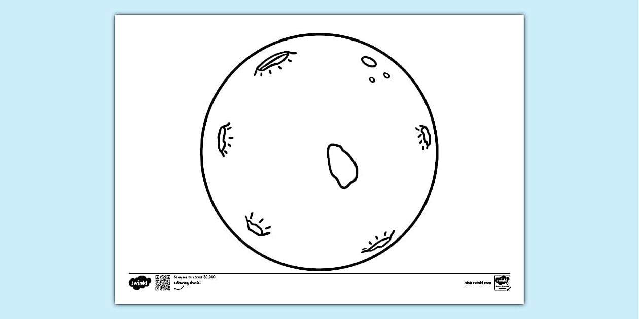 Moon Colouring | KS1 Colouring Sheets | Twinkl - Twinkl