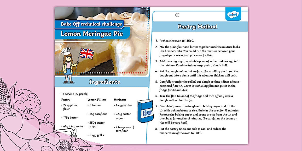Bake Off Technical Challenge - Lemon Meringue Pie Recipe