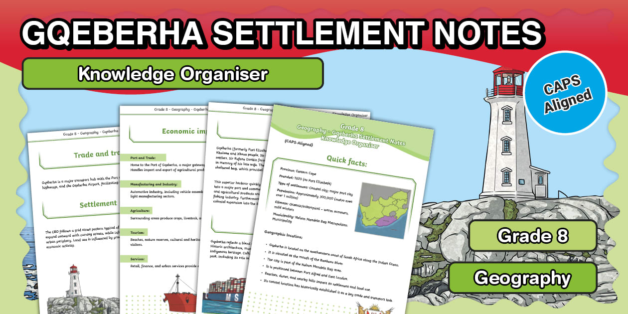Geography - Gqeberha Settlement Notes - Knowledge Organiser