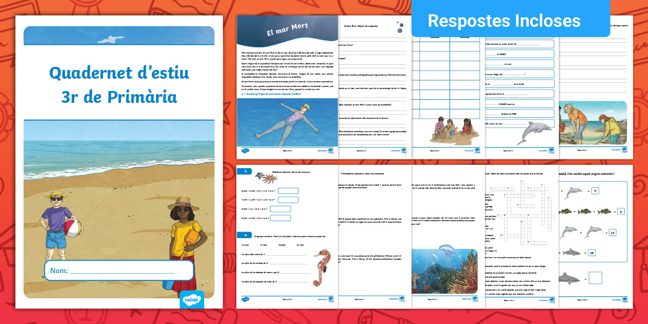 Quadernet d'estiu: 3r de Primària - Català - Twinkl
