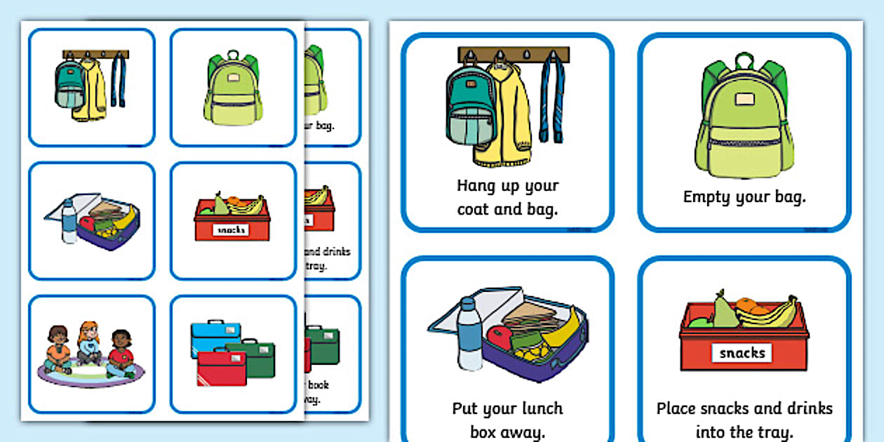 Classroom Morning Reminder Cards (teacher made) - Twinkl