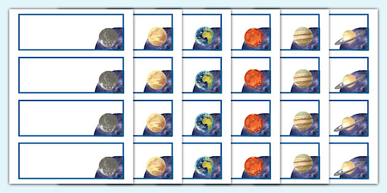Planet Drawer Labels (teacher made) - Twinkl