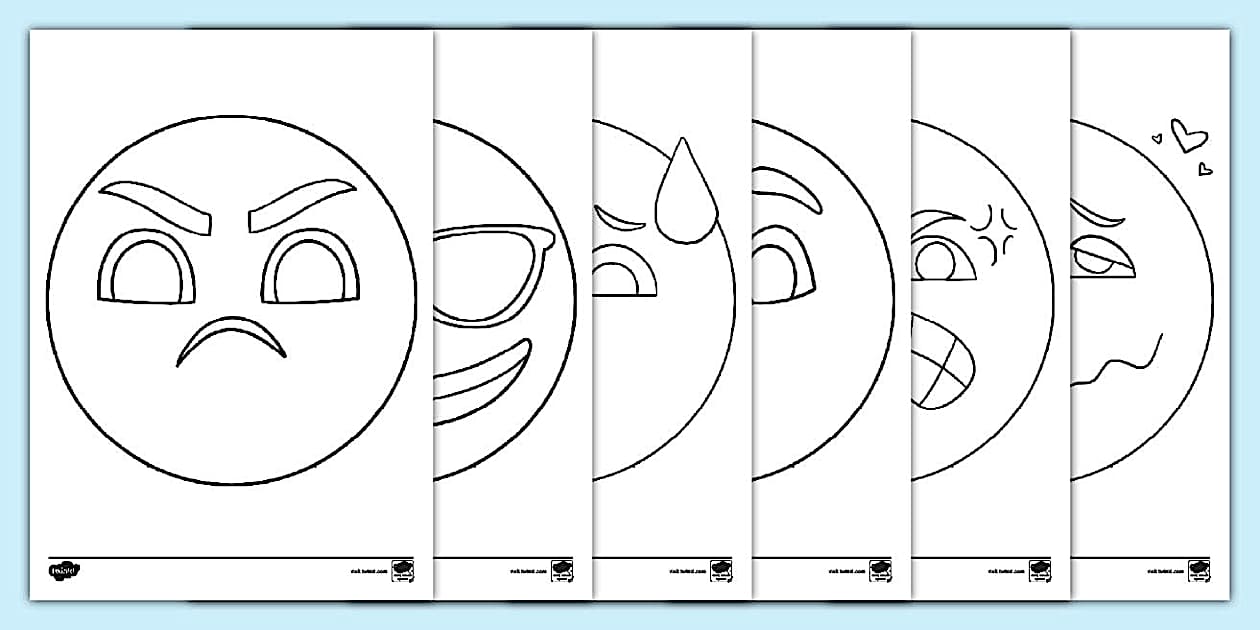 👉 😊 Emoji Colouring Pages Printable | Twinkl