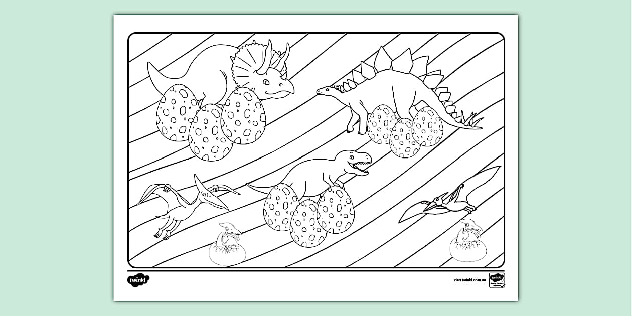 Dinosaur Themed Mindfulness Colouring Sheet (teacher made)
