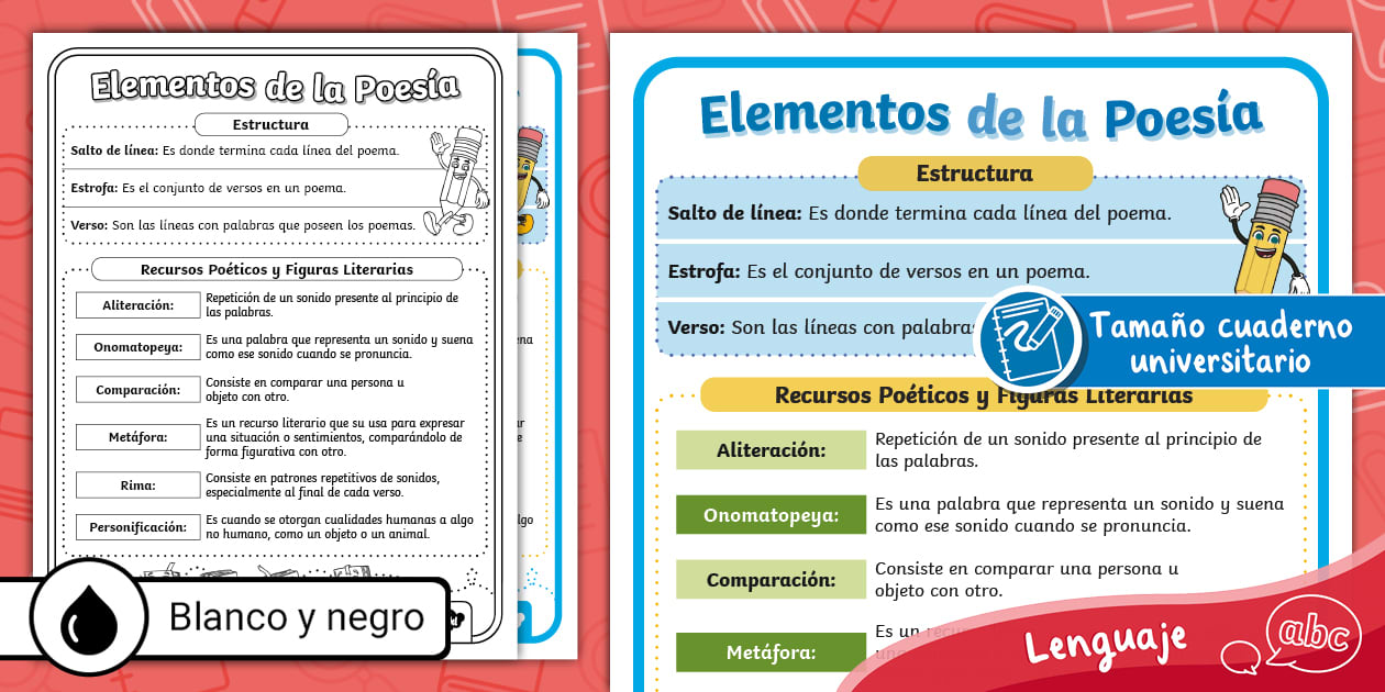 póster | poesía | poemas | figuras literarias | estructura