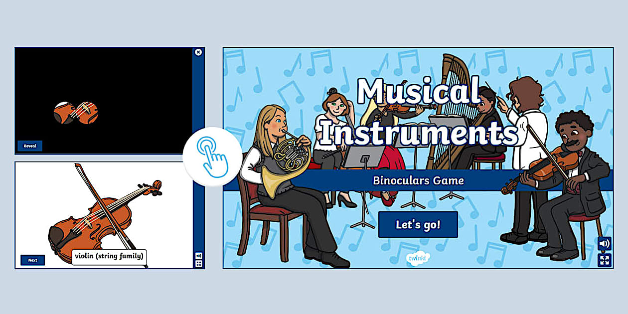 👉 Musical Instruments Interactive Binoculars Game