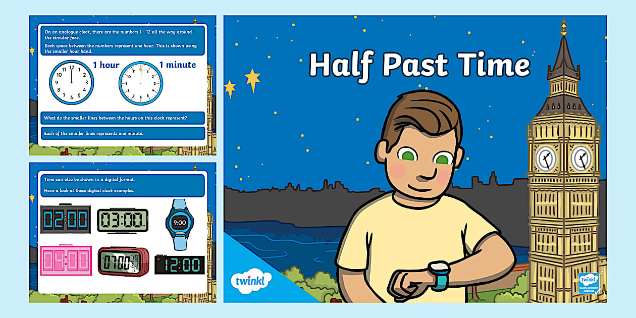 Half Past Time PowerPoint | Maths | Twinkl (teacher made)