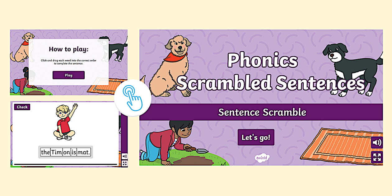 Set 3 Phonics Scrambled Sentences to support Phonics Plus 1