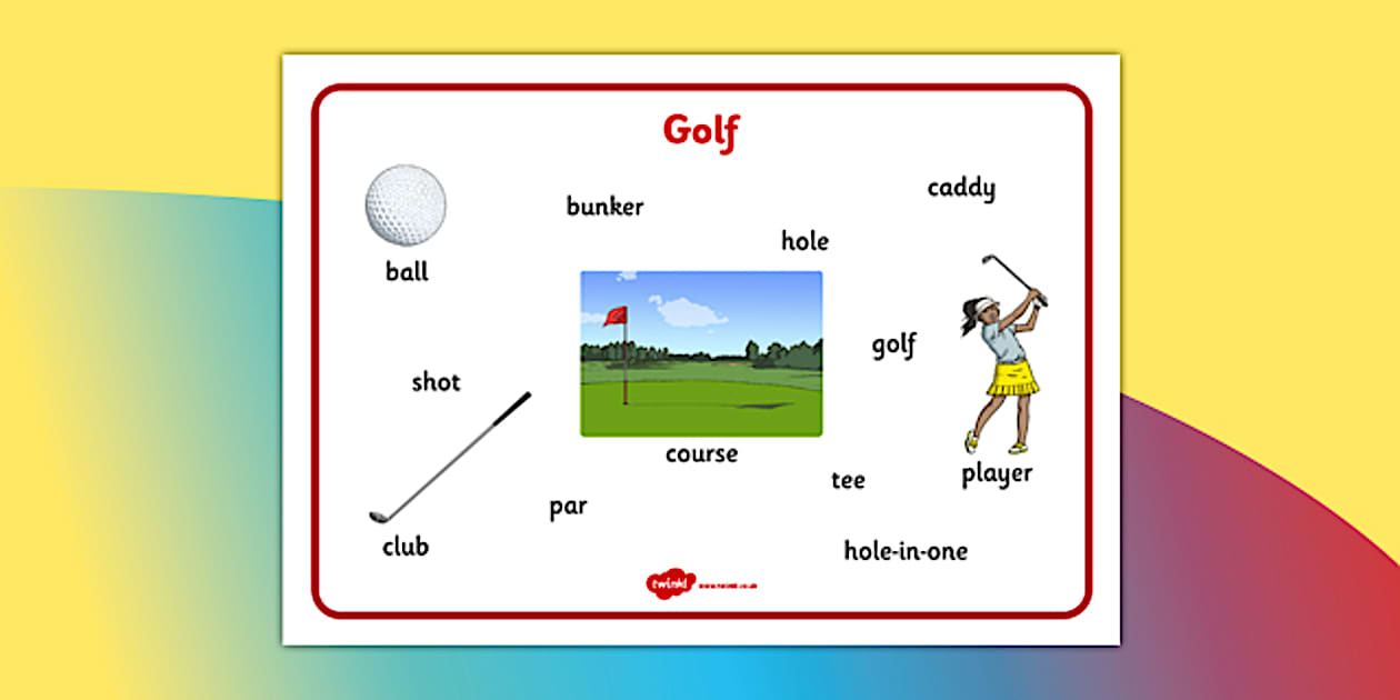Cursive Golf Word Mat (l'enseignant a fait) - Twinkl