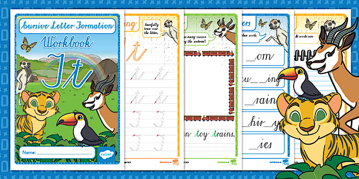 Cursive Letter Formation Workbook - Tt (teacher made)