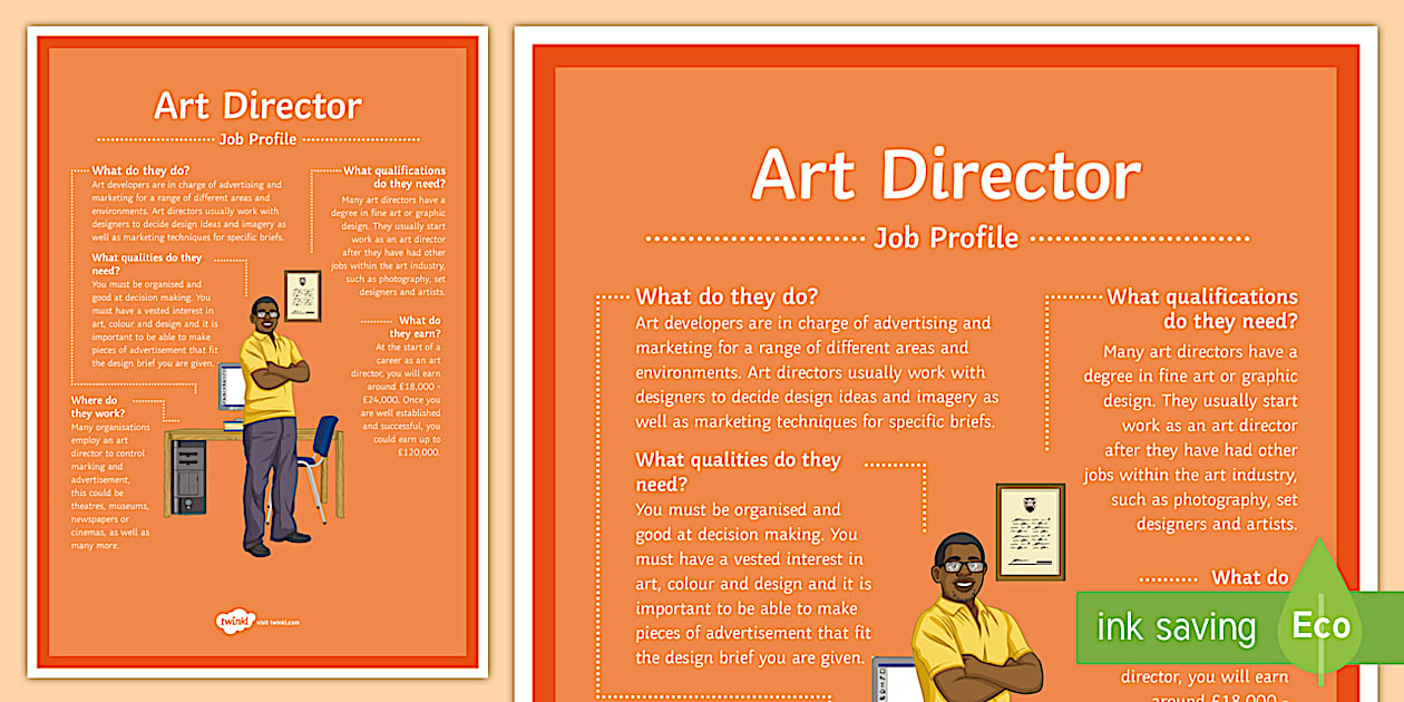 Art Director Job Profile A4 Display Poster (teacher made)