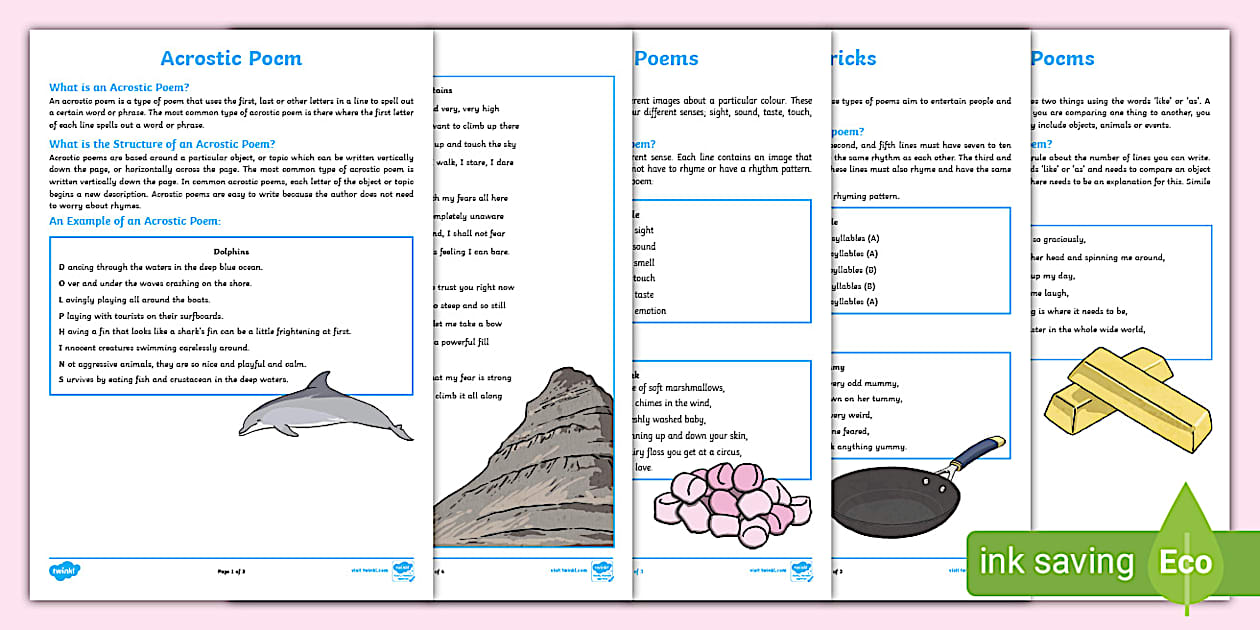 World Poetry Day - Writing Templates
