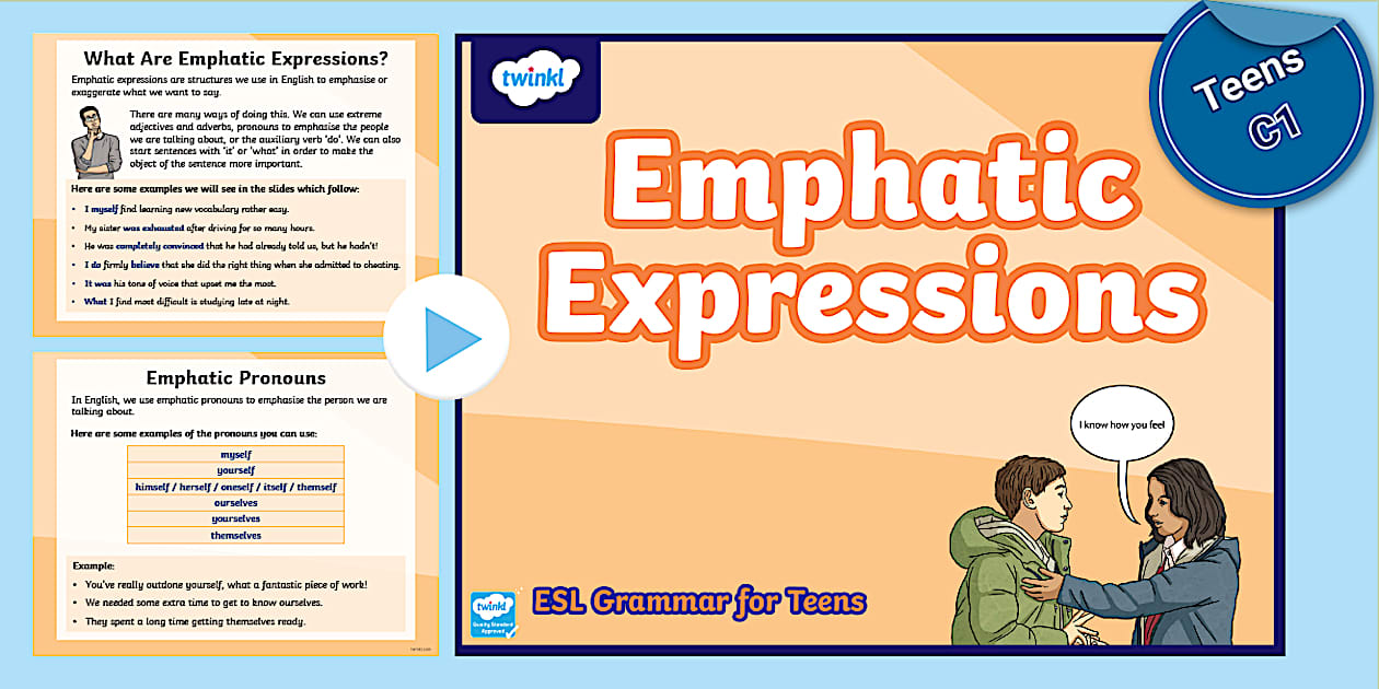 Emphatic Expressions PowerPoint ESL Lesson Teens C1 - Twinkl